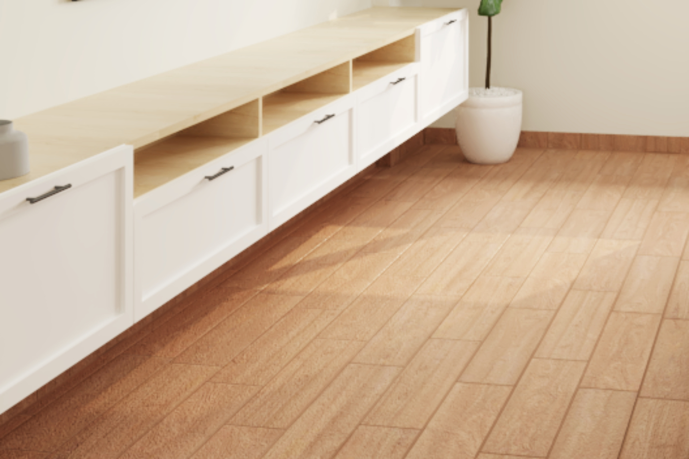 Wooden Living Room Tile Design With A Natural Finish | Livspace