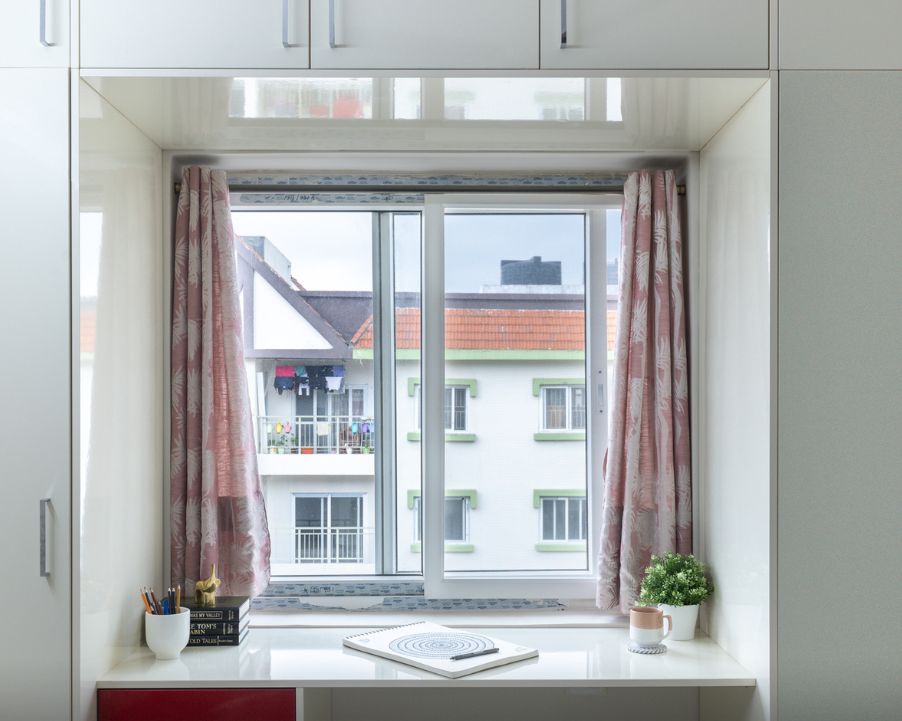 Sliding Window Glass Design With Shutters | Livspace