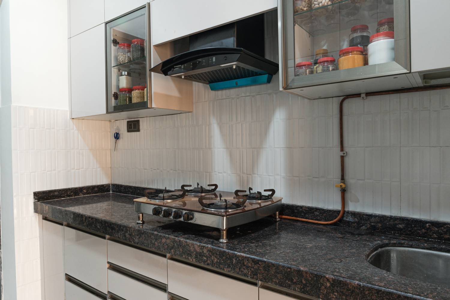 Stacked Pattern Tiles Design: Grey Ceramic Rectangular for Kitchens and ...