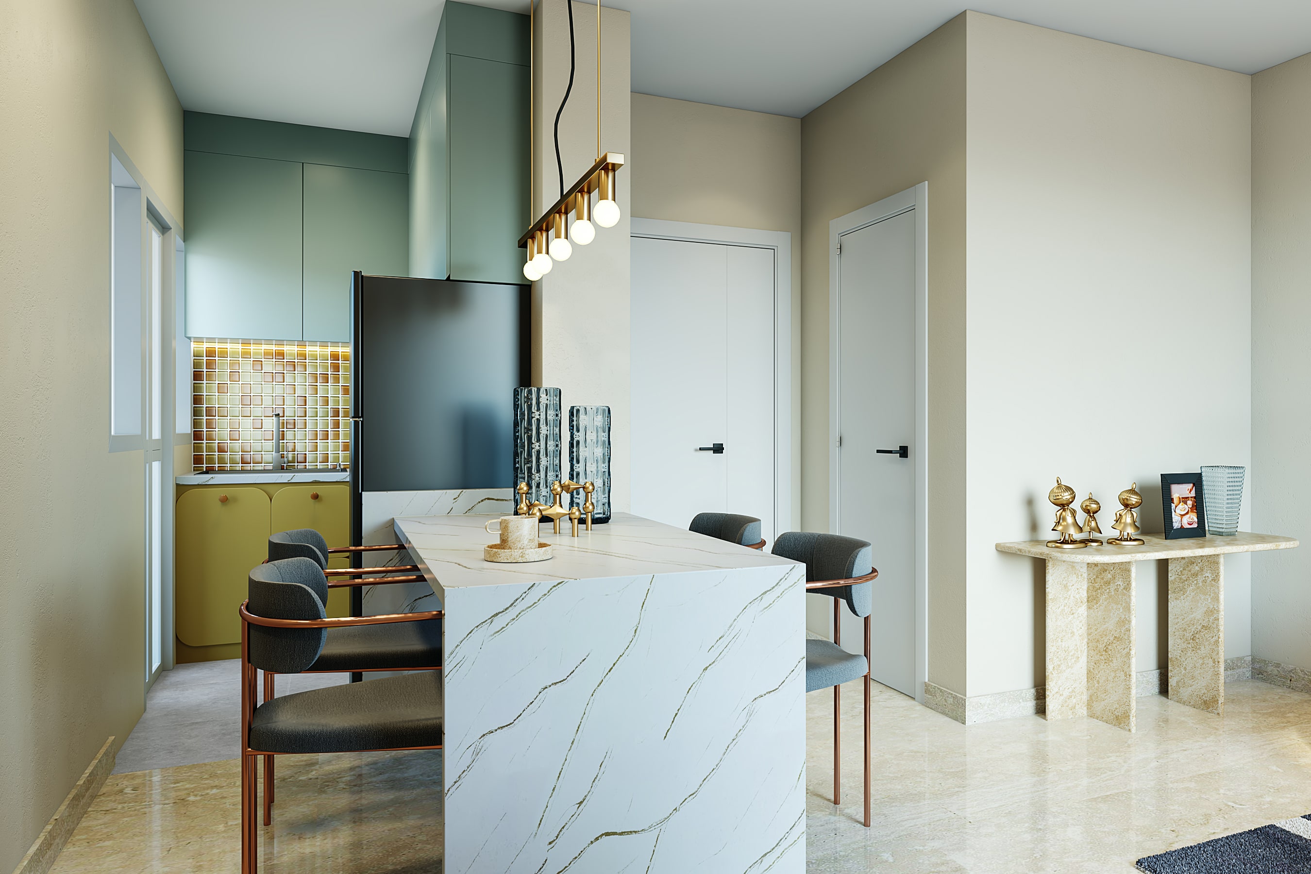 Solid Beige Wall Paint Design | Livspace
