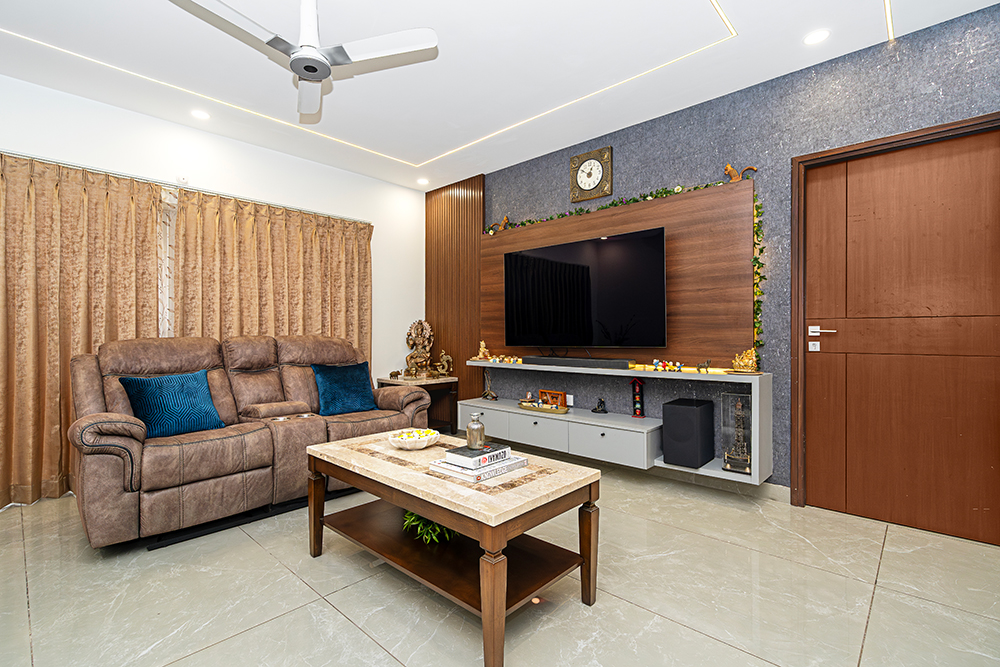Contemporary TV Unit Design with Concealed Storage and Integrated LED ...
