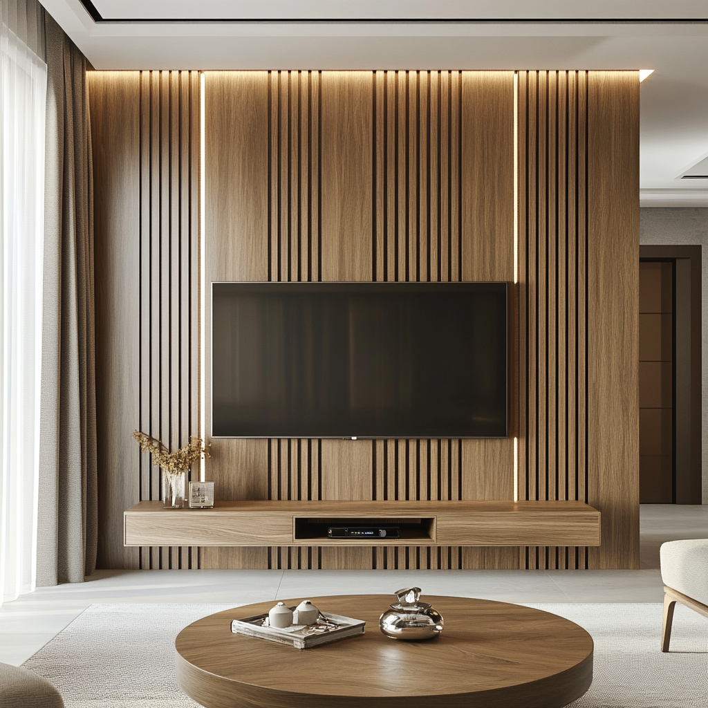 Space-Saving Contemporary TV Unit Design with Drawer Storage and ...