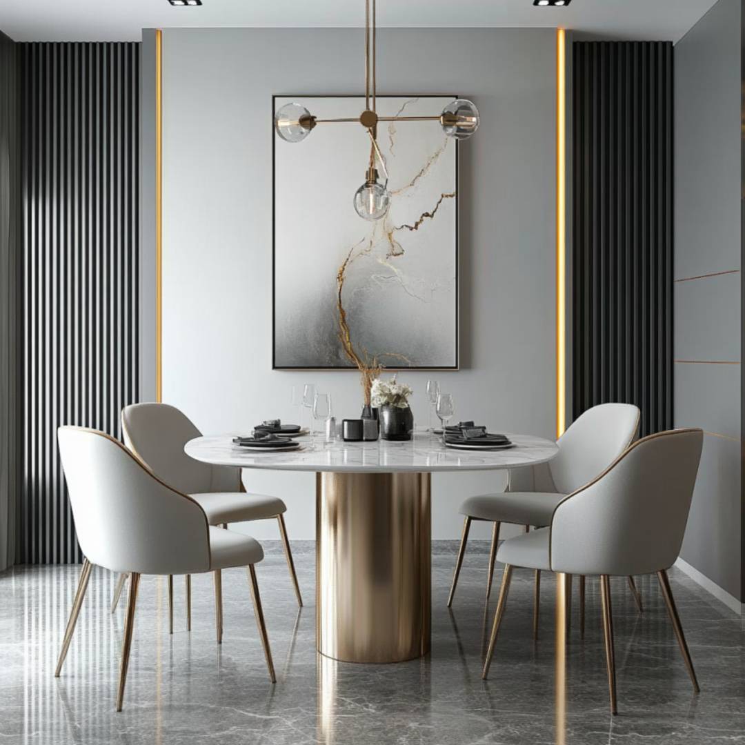 Modern Wooden Wall Panel Wall Design with Rafters and Gold Accents ...