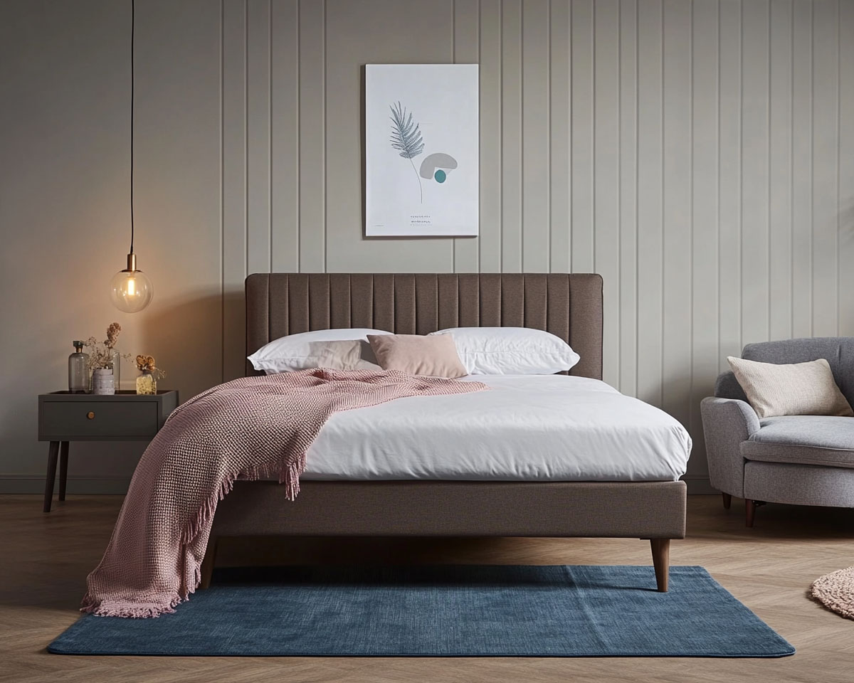 Modern Beige POP Wall Design with Grooves for Bedrooms and Living Rooms ...