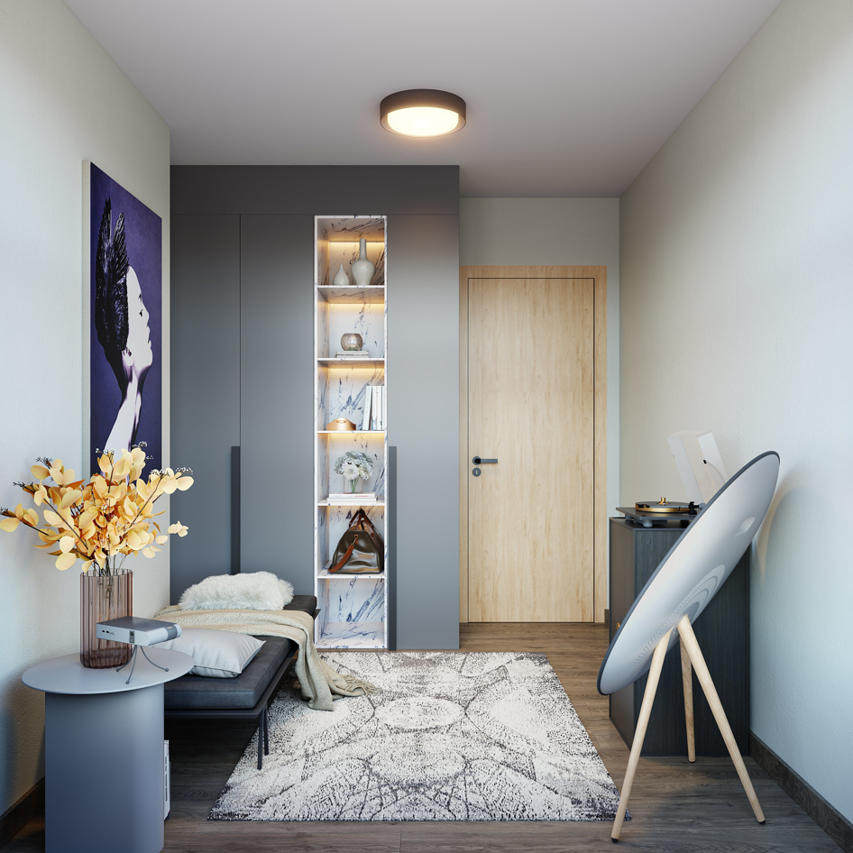 Contemporary Design With Open Storage Units | Livspace