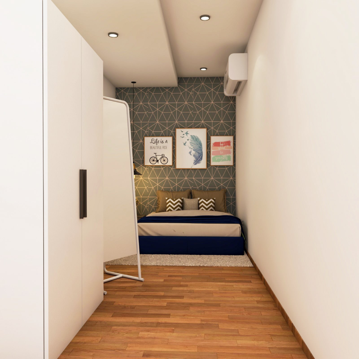 Rectangular Single-Layered False Ceiling Design | Livspace