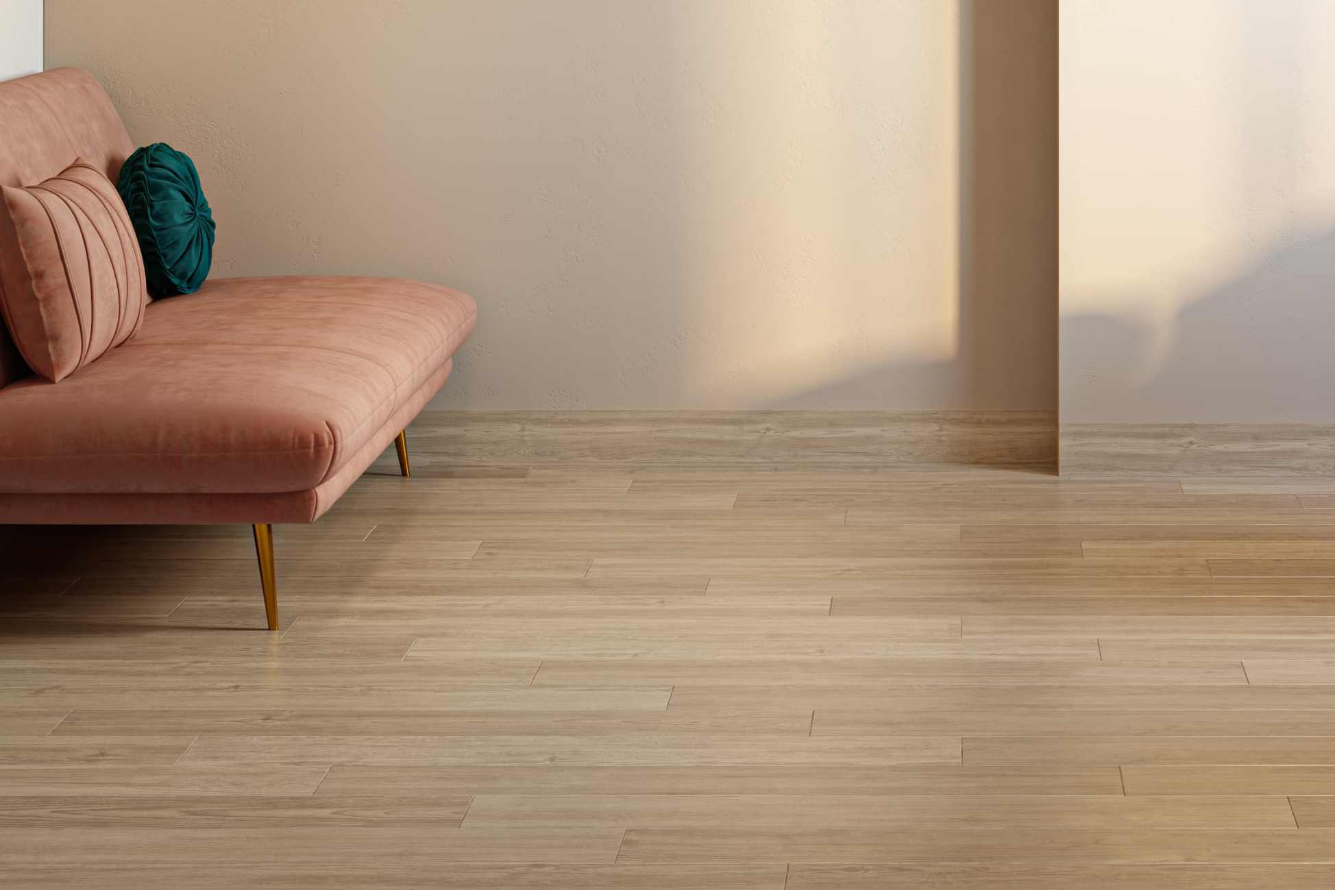 Rectangular Light Wood Flooring Design | Livspace