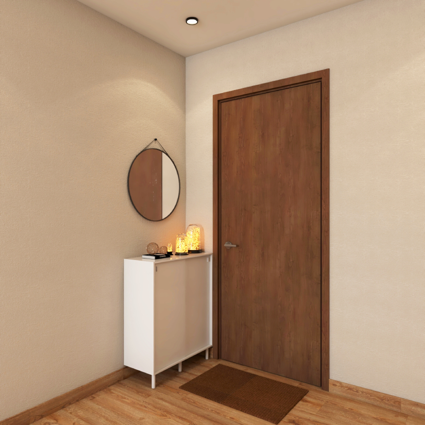 Light Beige Wall Paint Design With A Textured Finish | Livspace