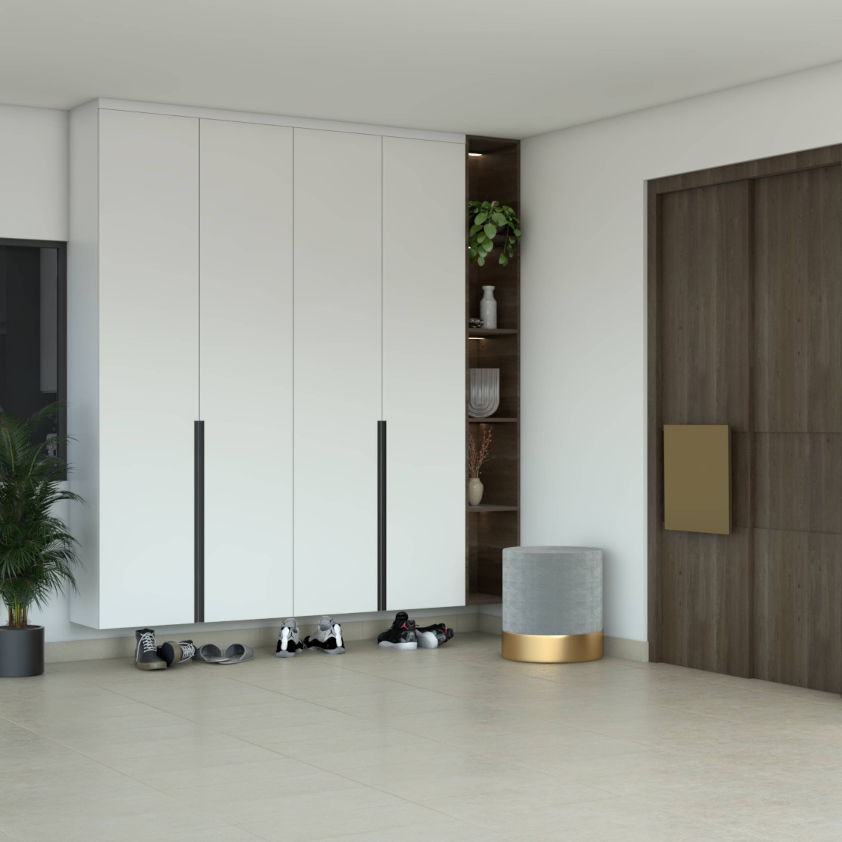 4-Door Wardrobe Design With A Laminate Finish | Livspace