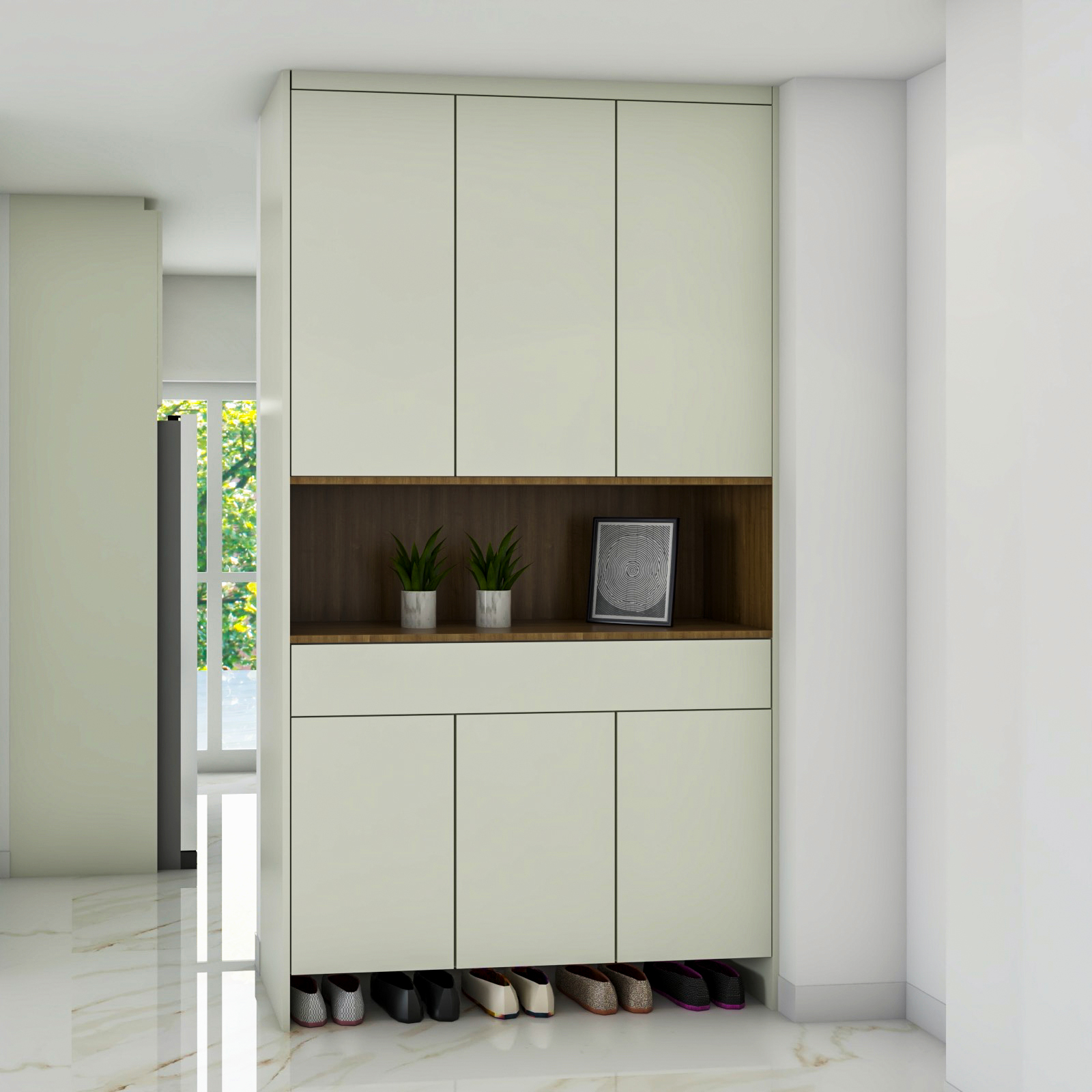 Spacious Foyer Design For Small Entryway | Livspace