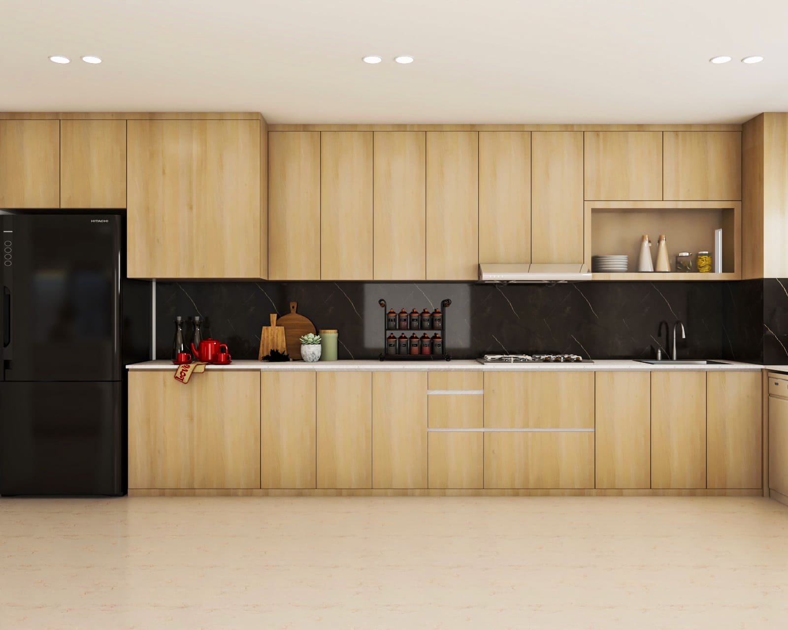 Compact Kitchen Interior Design With Maximum Storage | Livspace