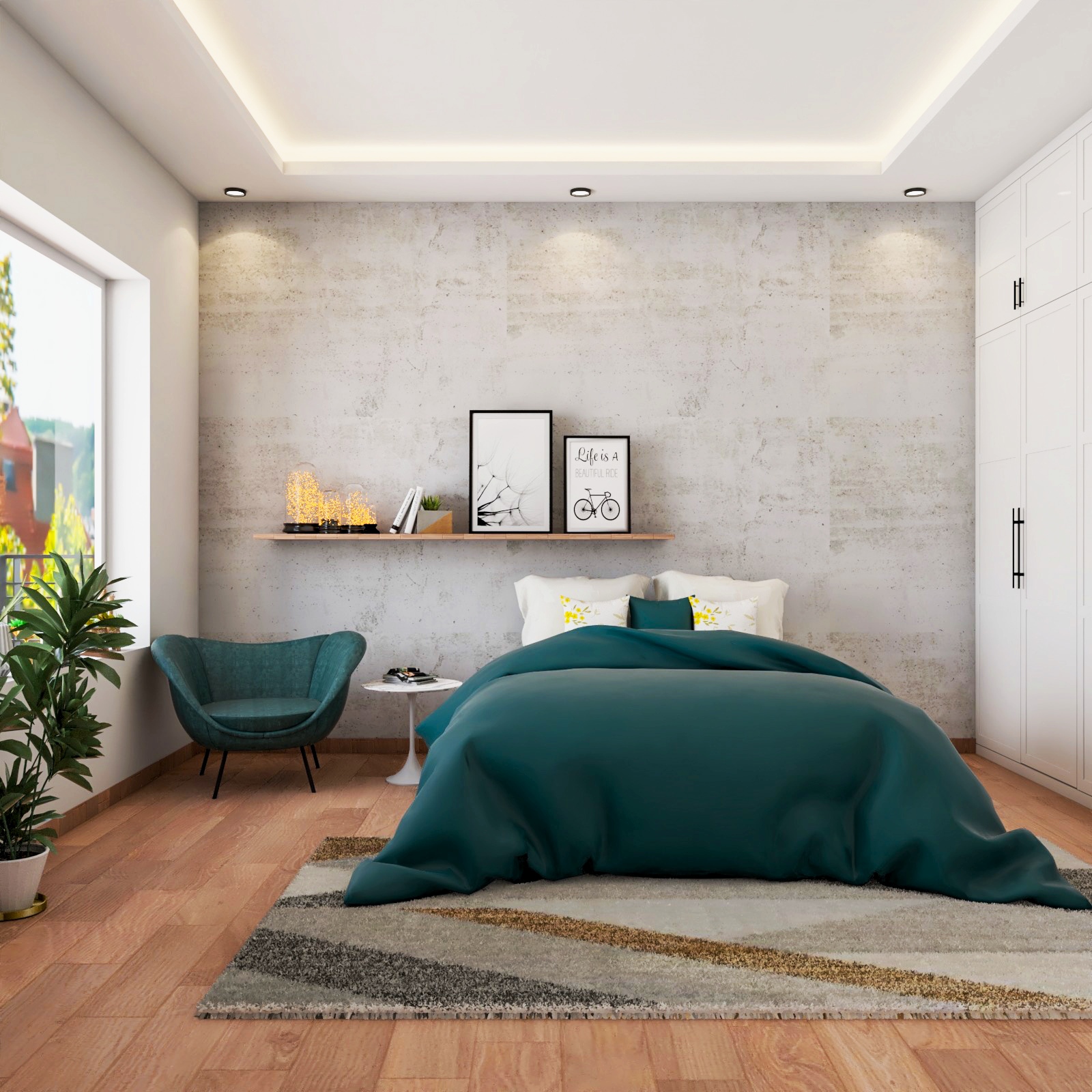 Rectangle Minimalistic Ceiling Design In Gypsum | Livspace