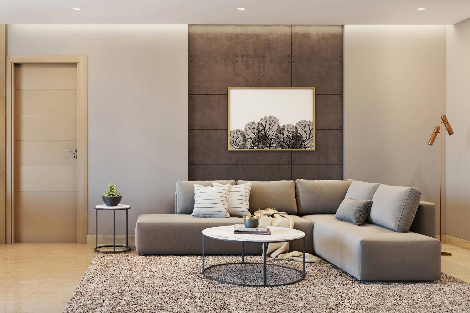 White Drop Ceiling Design For Living Rooms | Livspace