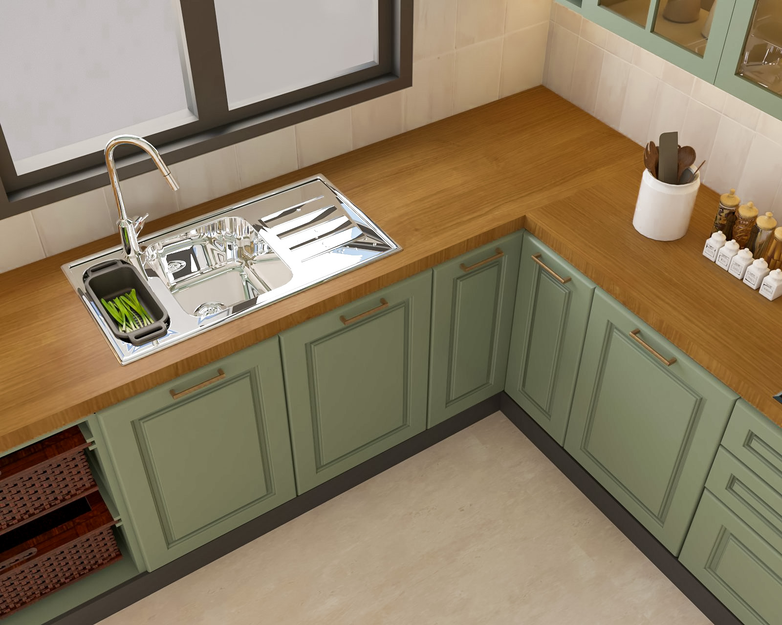 Stainless Steel Top Mount Kitchen Sink Design | Livspace