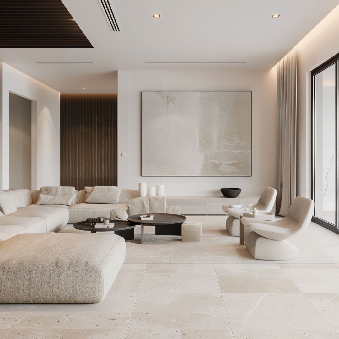 Durable Modern Flooring Design with Square Tiles Resistant to Scratches ...