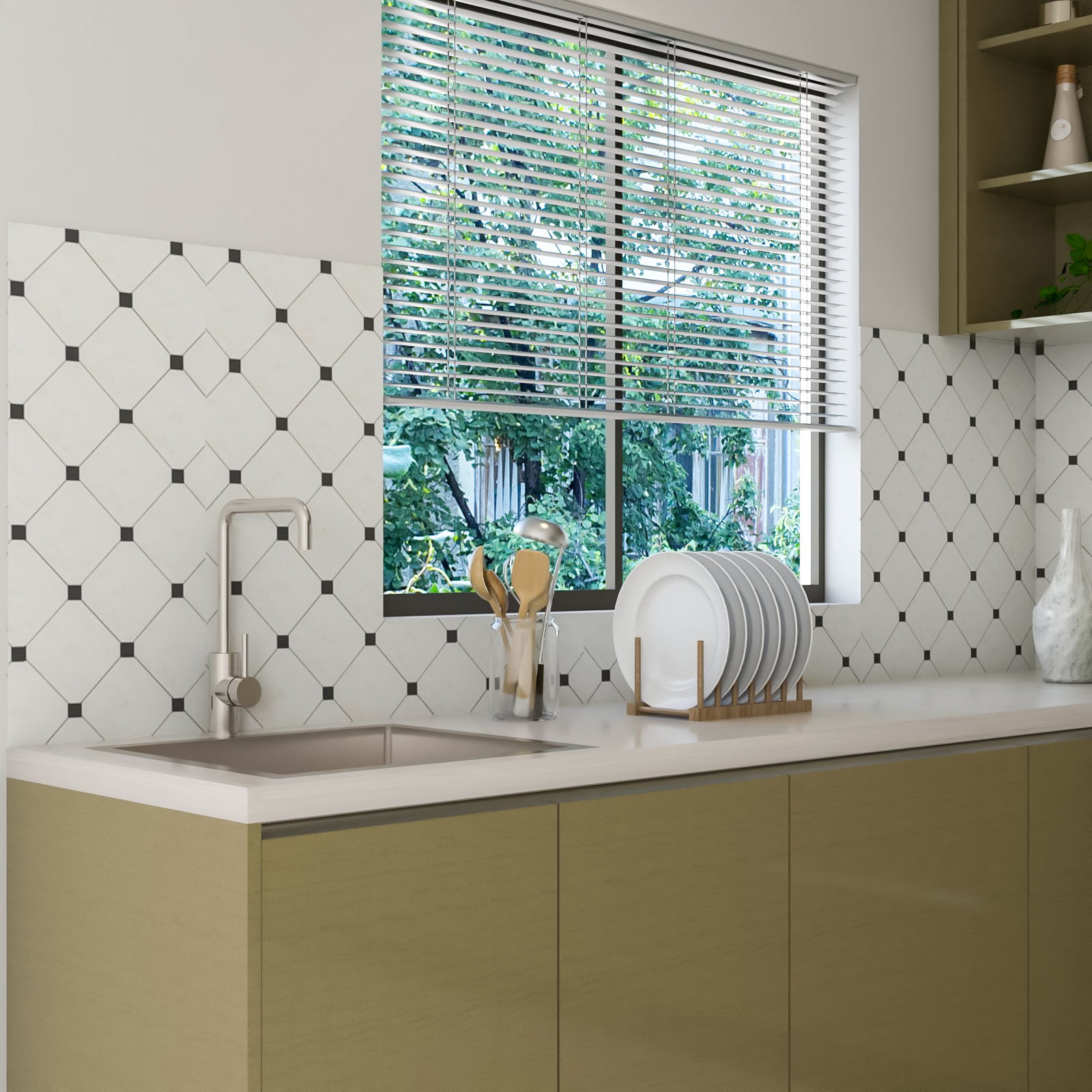 Space-Saving Stainless Steel Top Mount Single Bowl Sink Design | Livspace