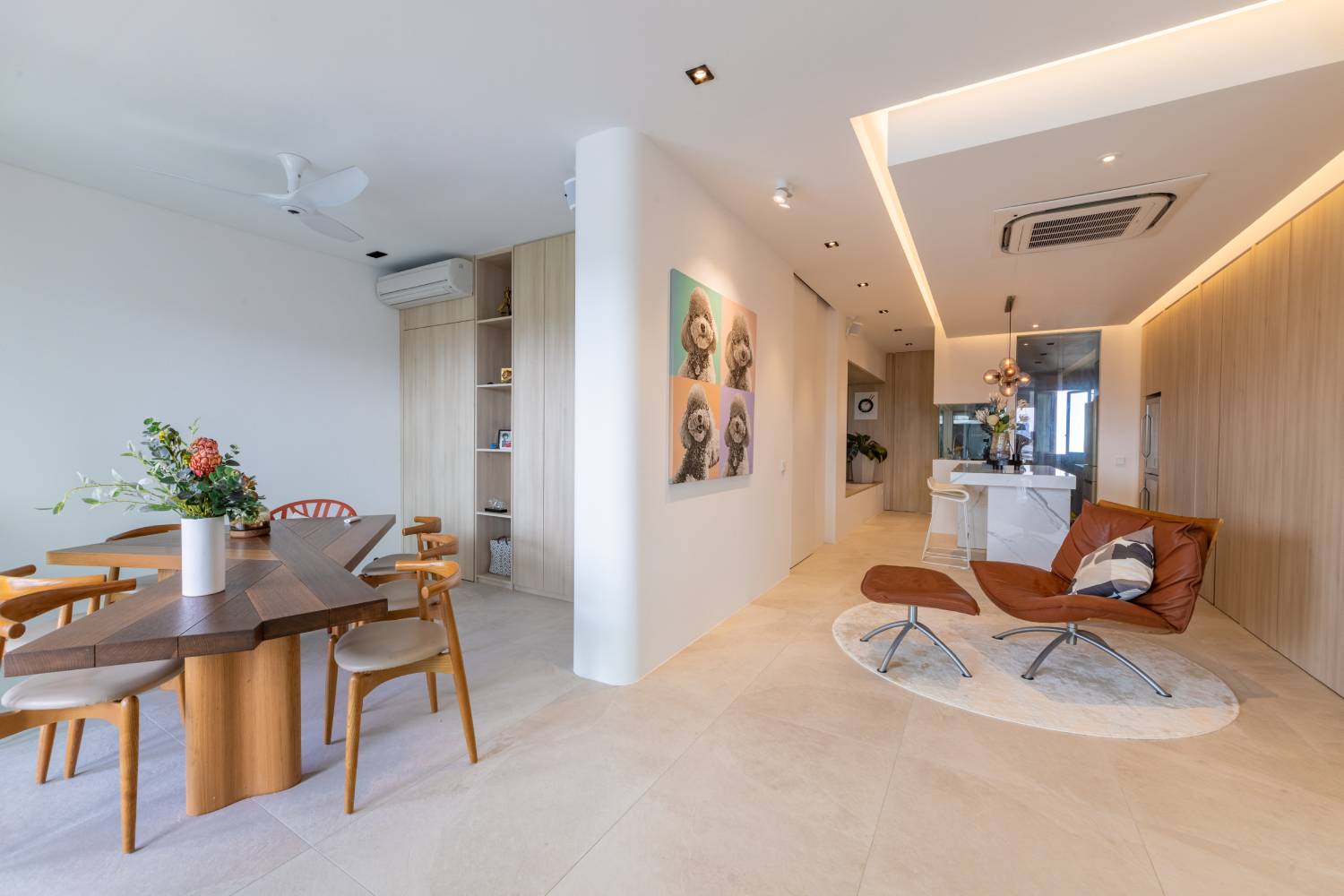 Modern Beige Flooring Design | Livspace