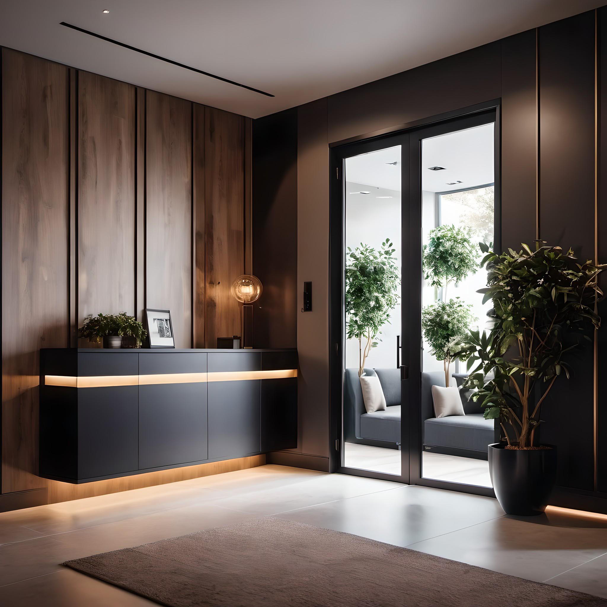 Wooden Groove Wall Paneling Wall Design for Modern Bedroom and Living ...