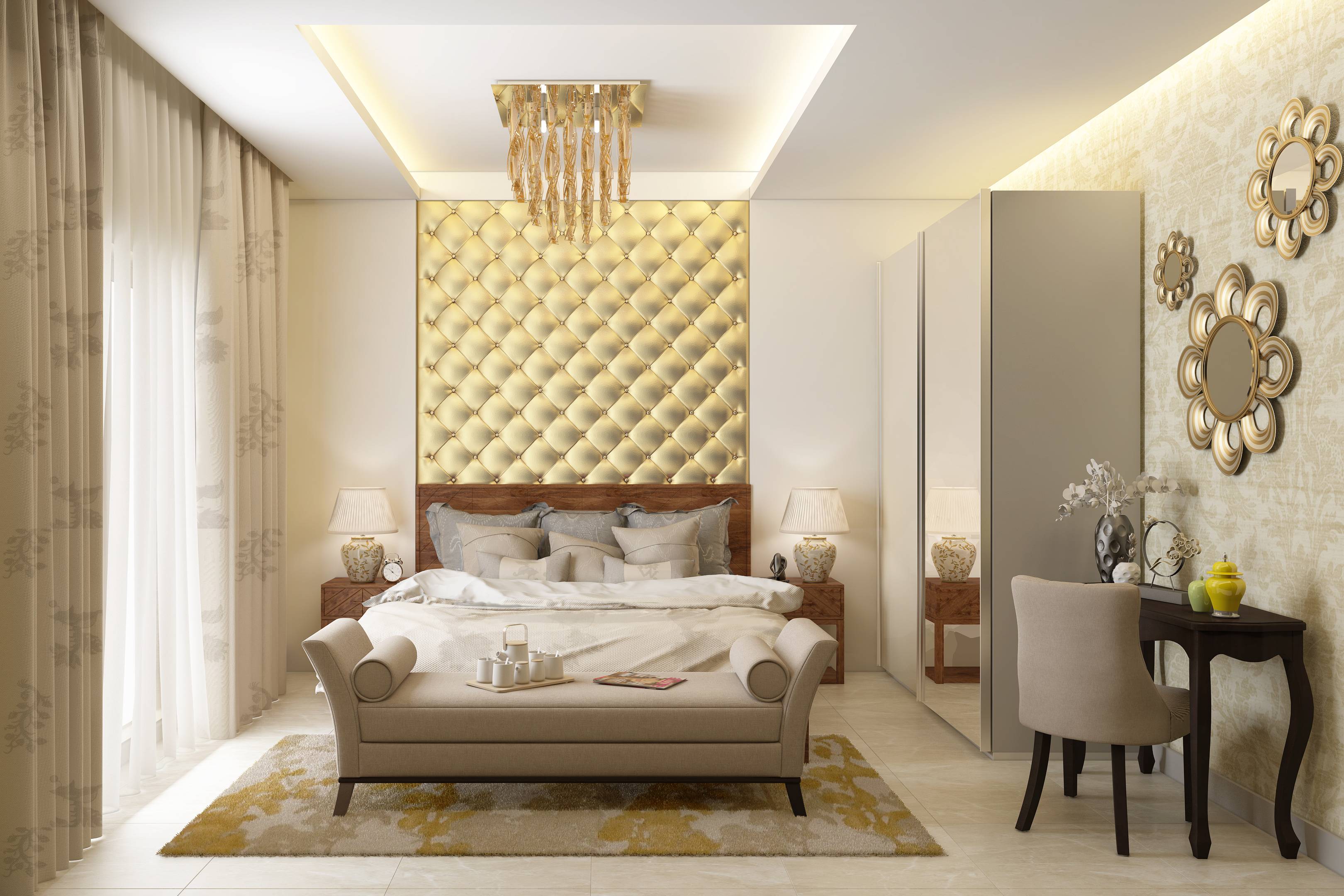 Luxurious POP Design For Bedroom Livspace