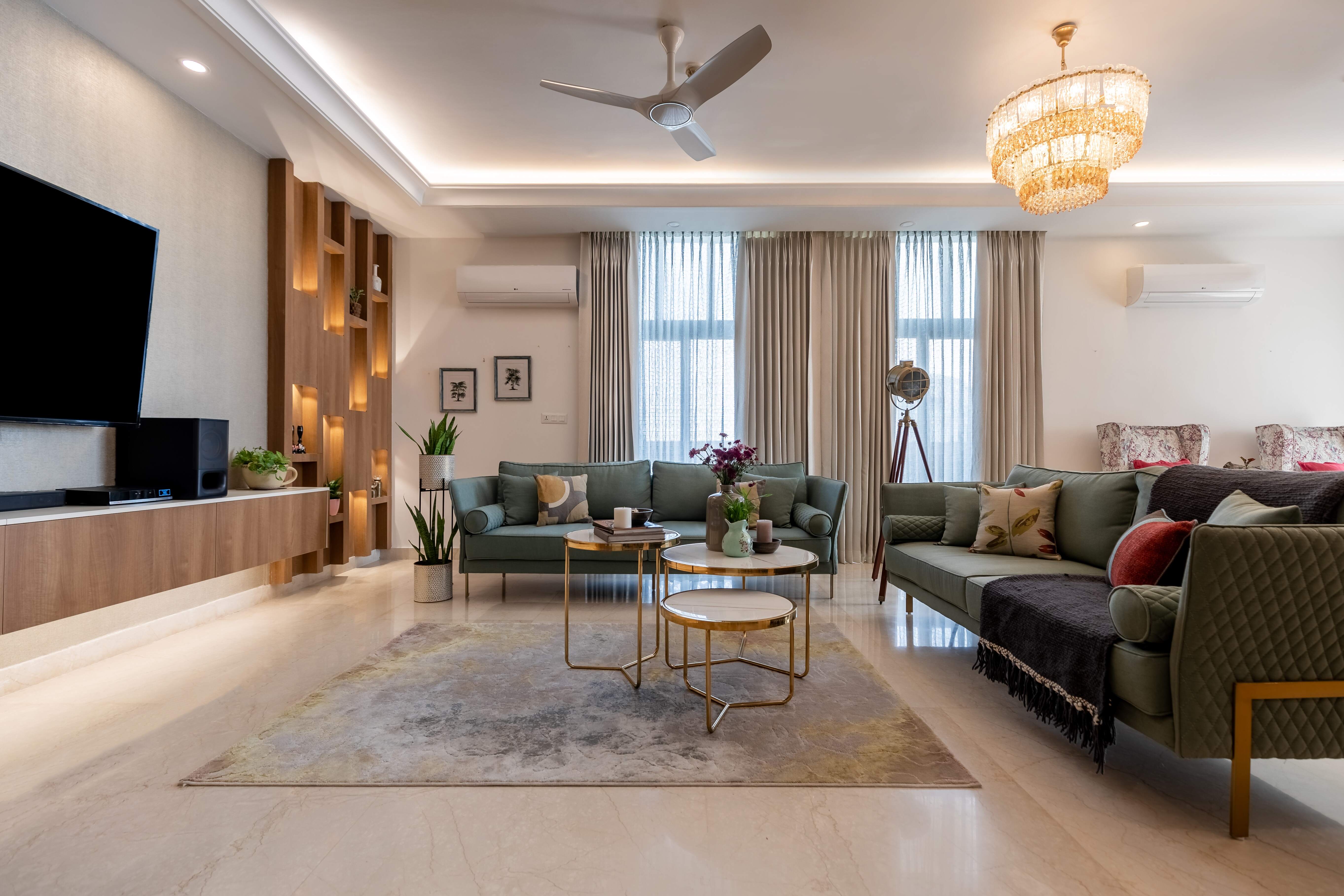 House Design For 4-BHK Penthouse In Noida | Livspace