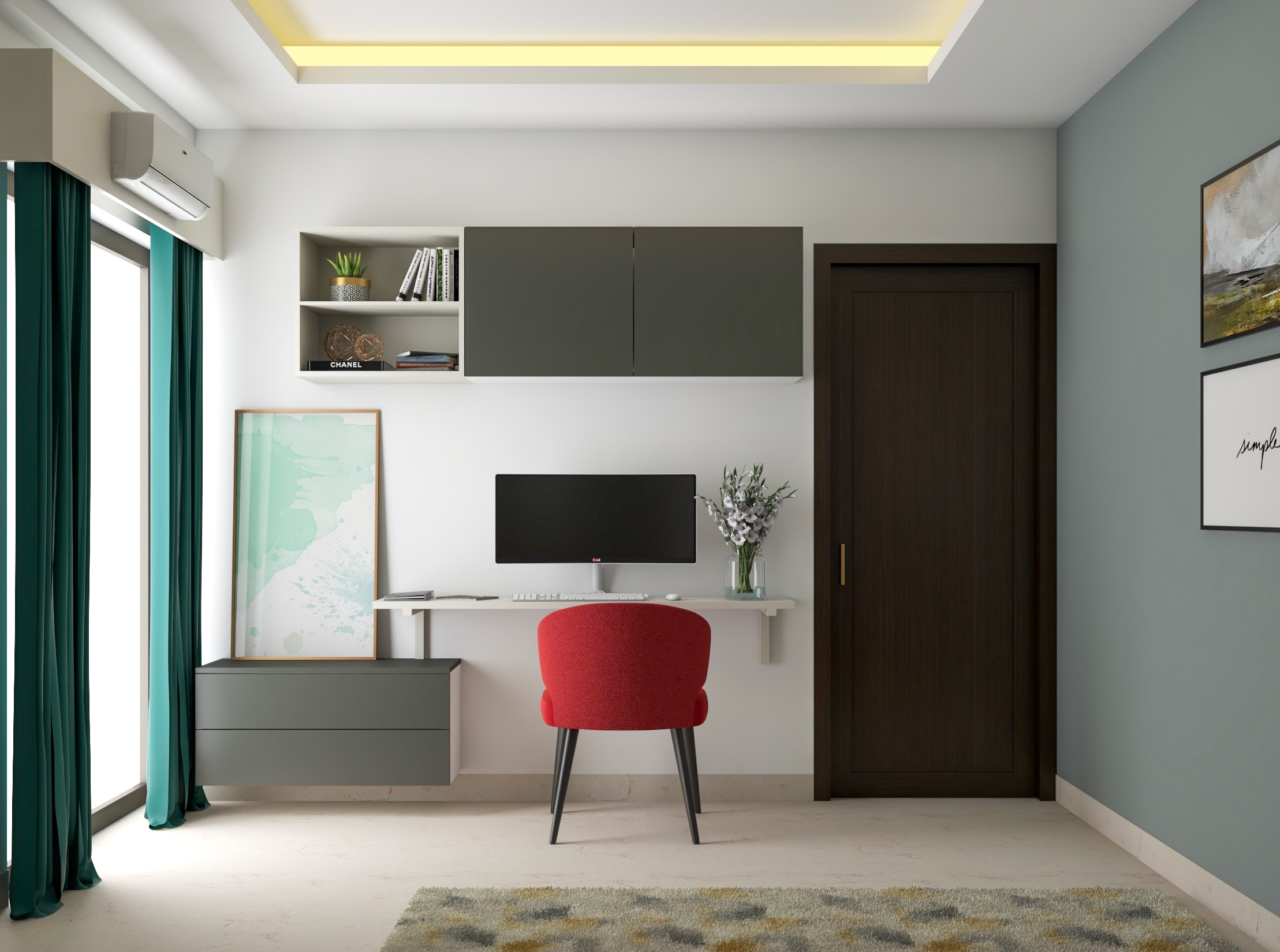 Multi-Functional Study Room With Cosy Floor Sofa