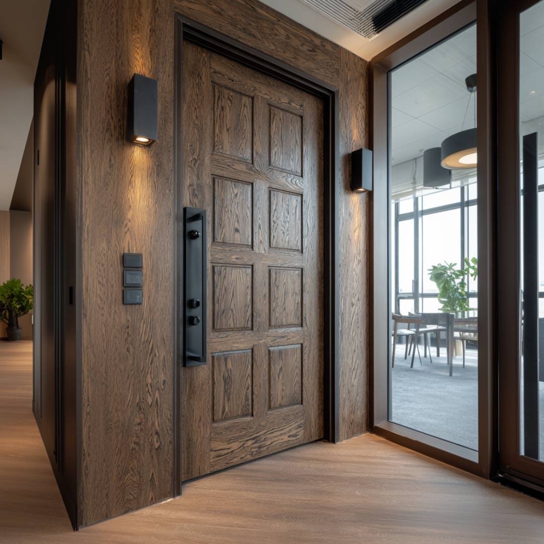 Ornate Single Door Design With Classic Matte Finish | Livspace