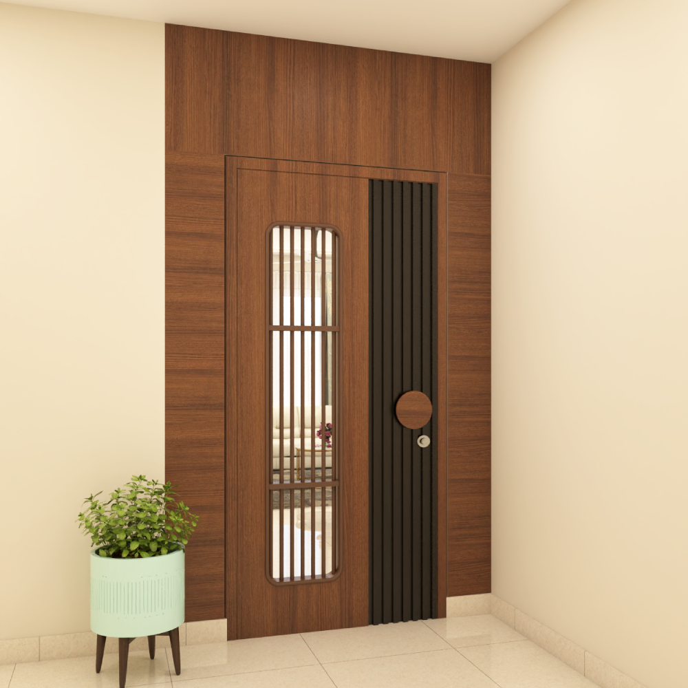 Modern Entryway Door Design with a Smooth Matte Finish and Swing Design ...