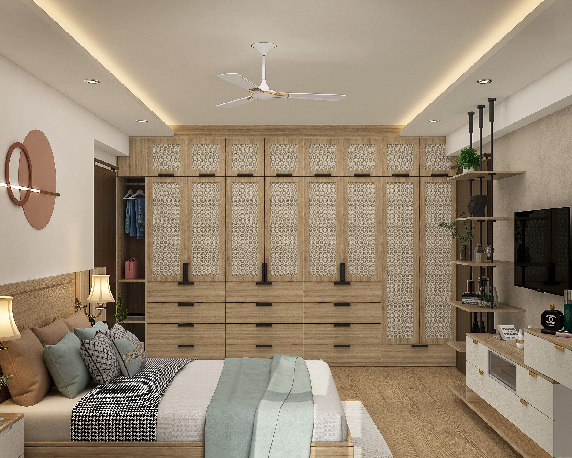 Rectangular Single Layer Modern False Ceiling Design with Paint Finish | Livspace