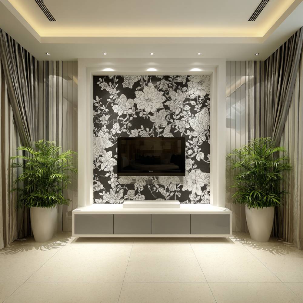 Rectangular Modern Gypsum Single Layer False Ceiling Design with ...