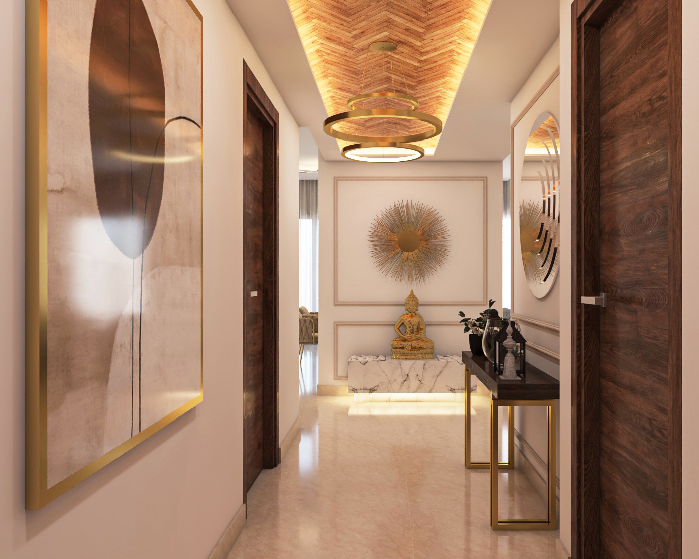 Compact Perimeter Ceiling Design | Livspace