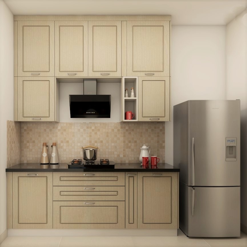 Convenient Compact Kitchen With Modular Interiors | Livspace