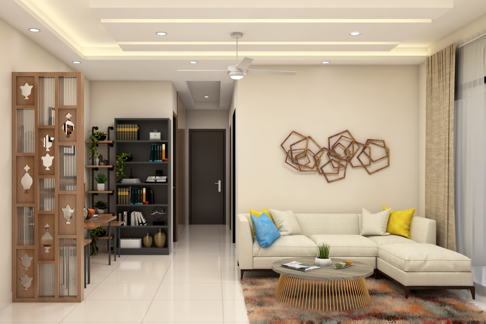 Modern Low-Maintenance Living Room Design | Livspace