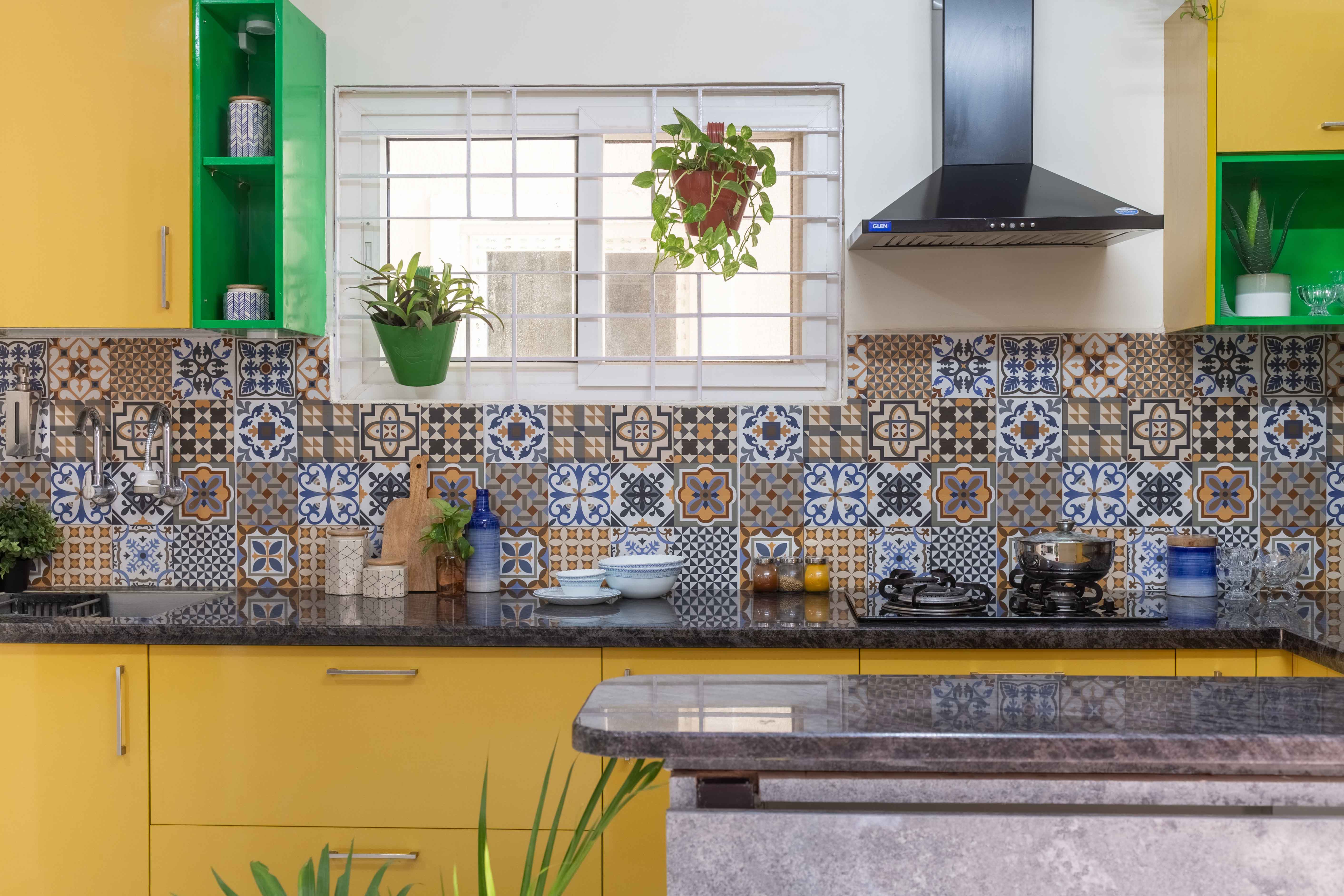Moroccan Ceramic Multi-Coloured Kitchen Tile Design | Livspace