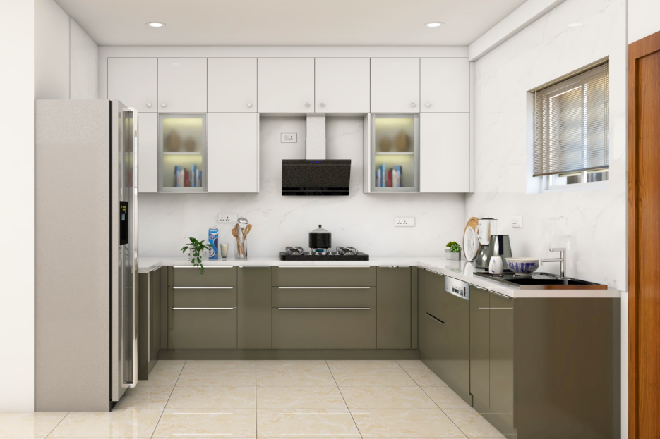 Kitchen Design With Spacious Cabinets And Drawers | Livspace