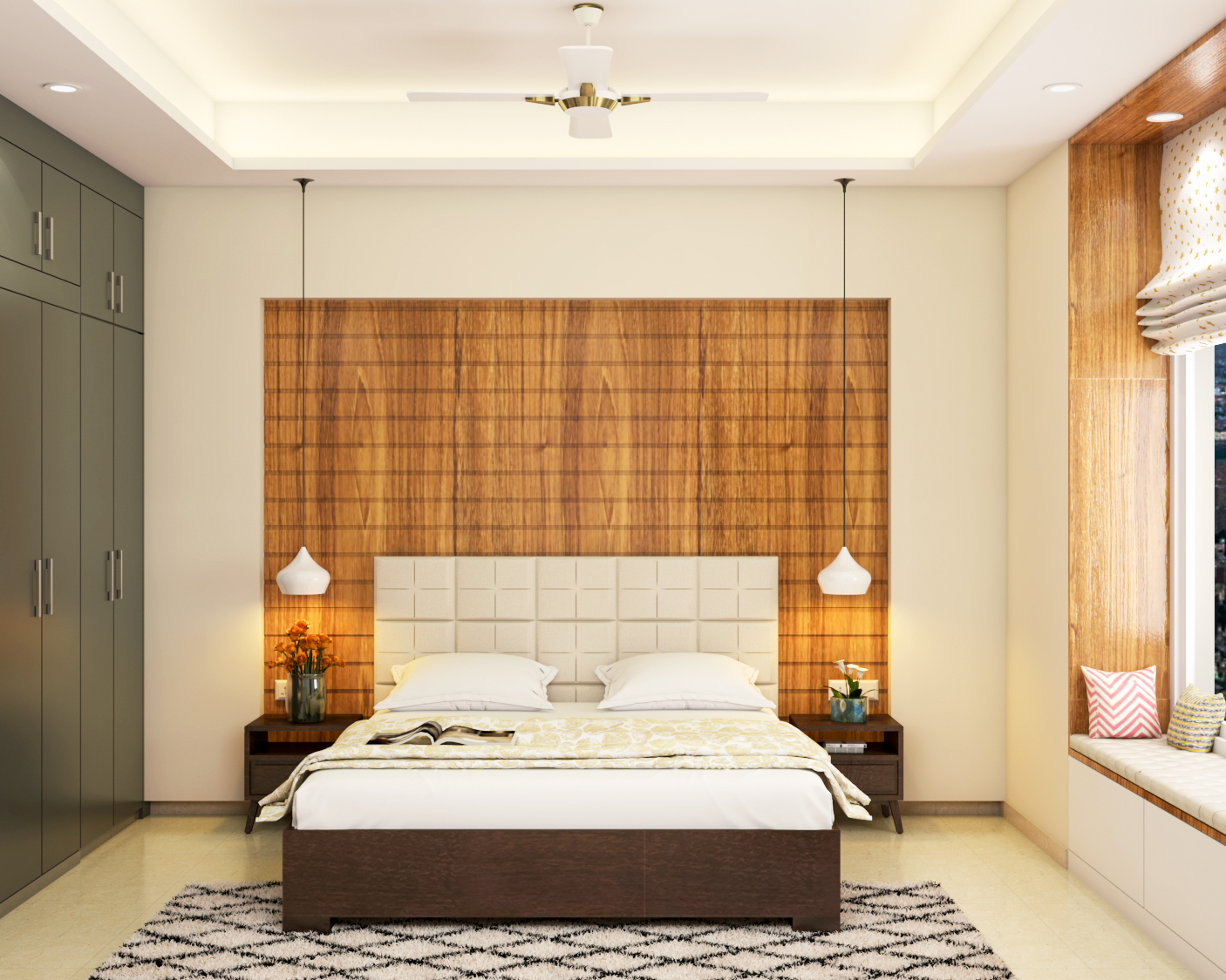 Brown Wall Design For Headboard Walls | Livspace