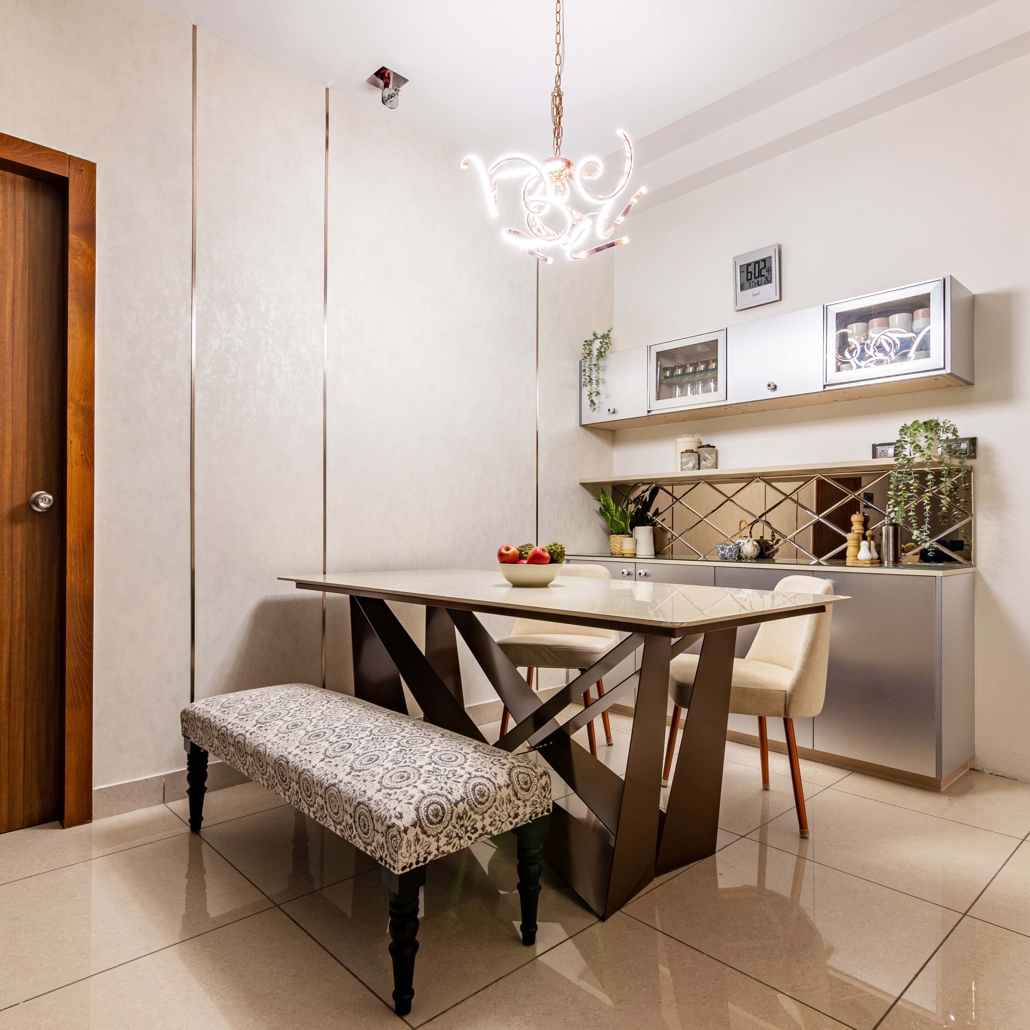 Gold And Beige Textured Wall Design | Livspace