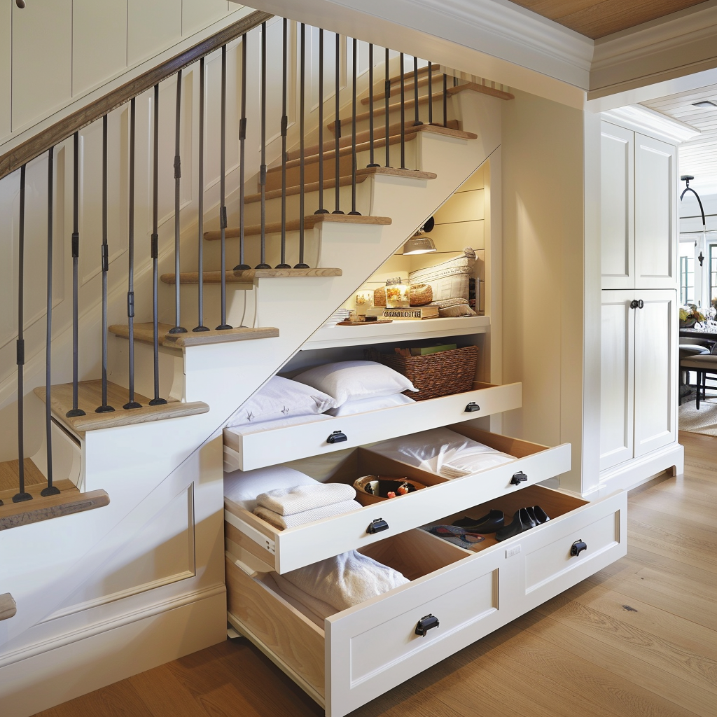 Maximise Space & Organise Home: Under Stair Drawers With Drawers | Livspace
