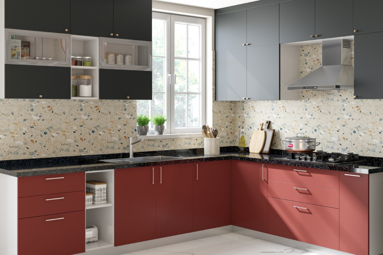 Kitchen Floor Tiles Design: Matte, Multicolour, and Terrazzo Design ...