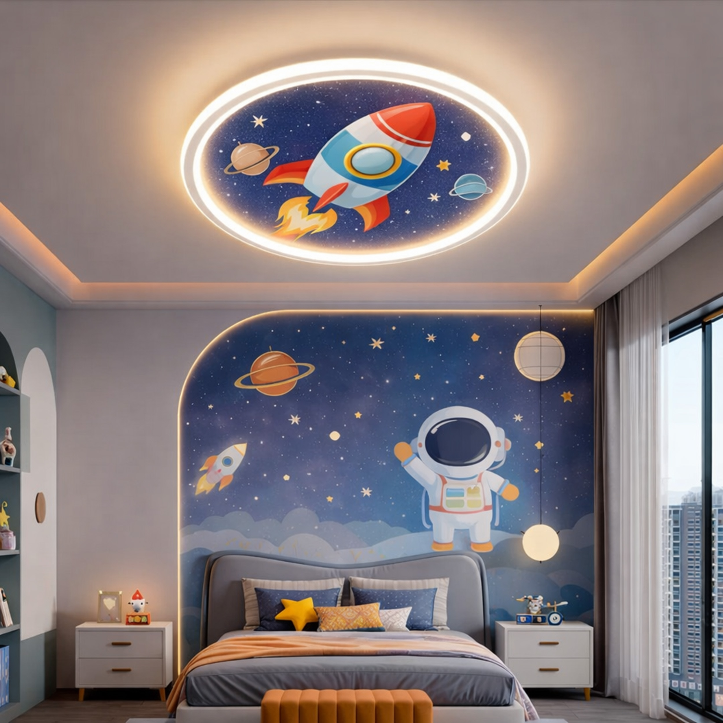 Double Layer Contemporary False Ceiling Design with Circular and Square ...