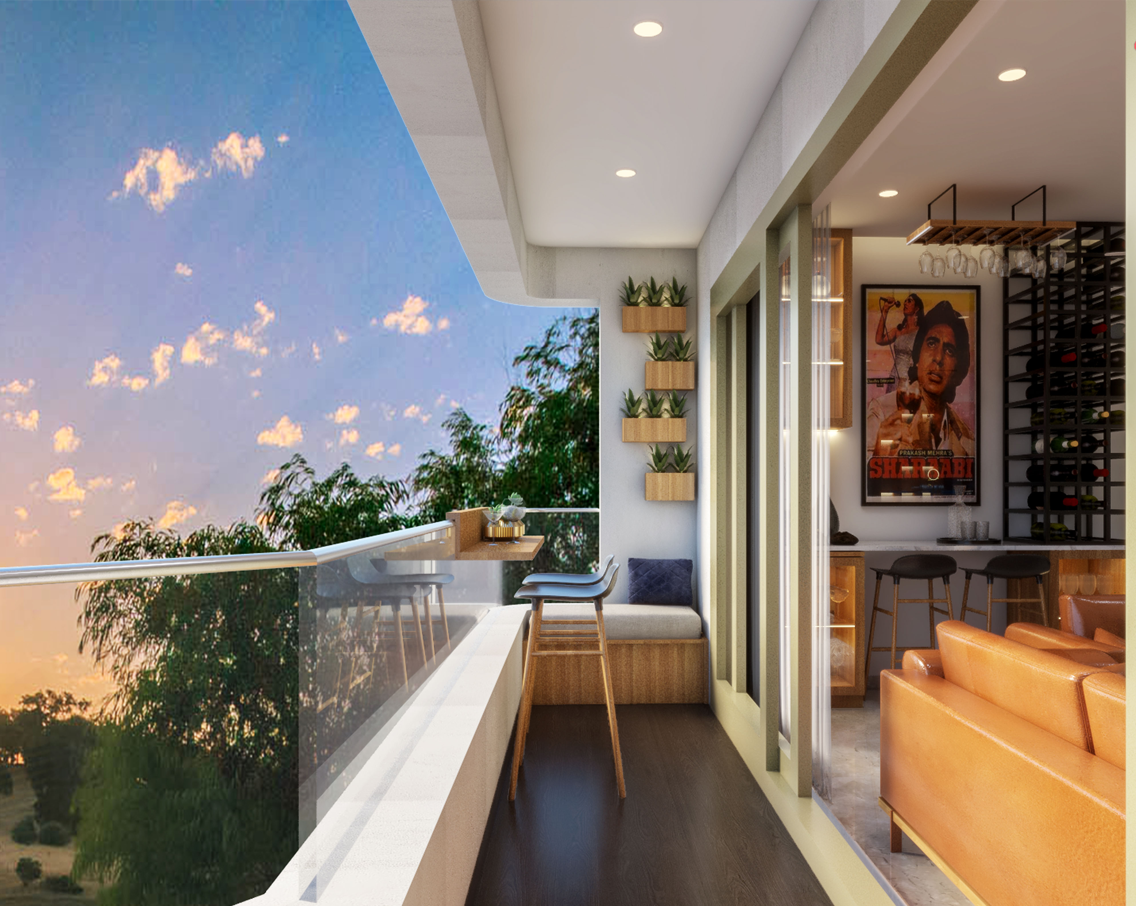 Contemporary Balcony Design Ideas | Livspace