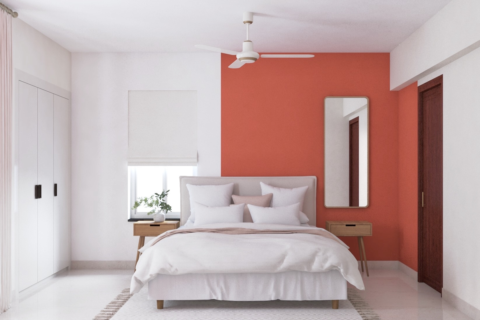Spacious Modern Guest Room With Bright Colour Theme | Livspace