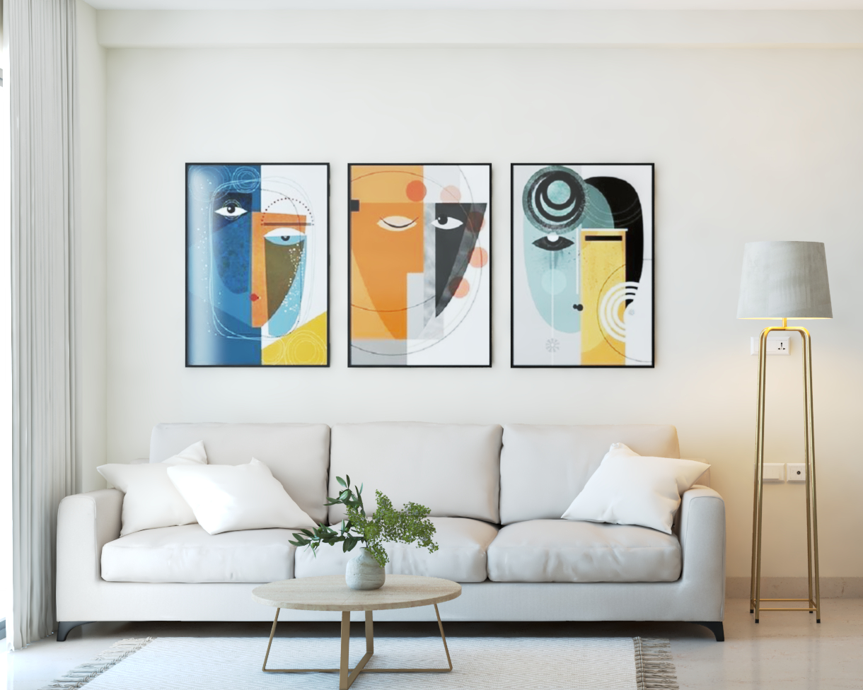 Minimal Spacious Low Maintenance Living Room Design | Livspace