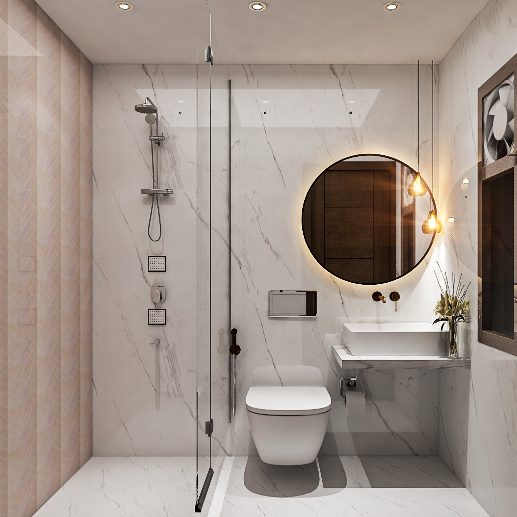 Spacious Low-Maintenance Bathroom Design | Livspace