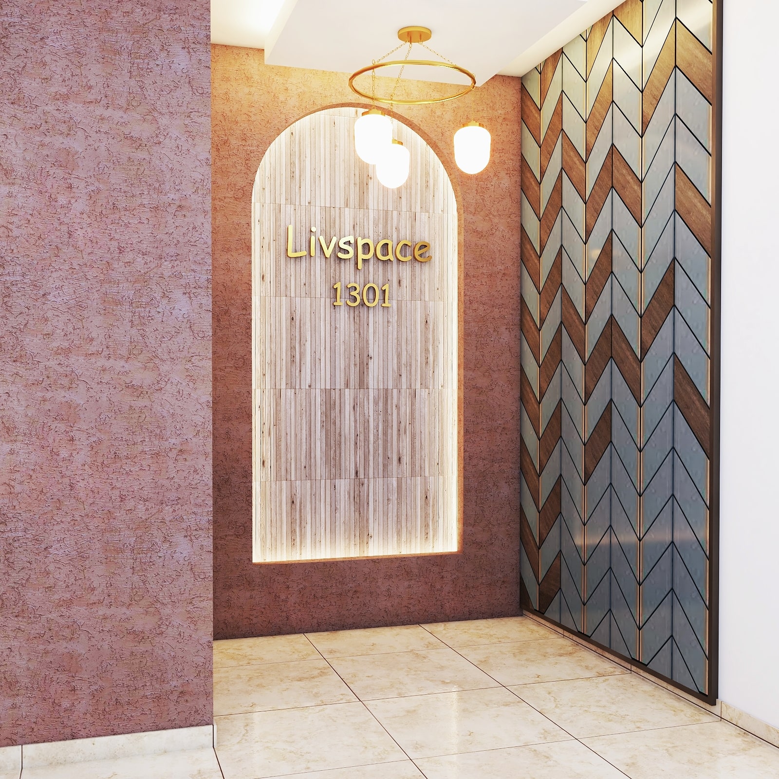 Classic Foyer Design With Designer Panelling | Livspace