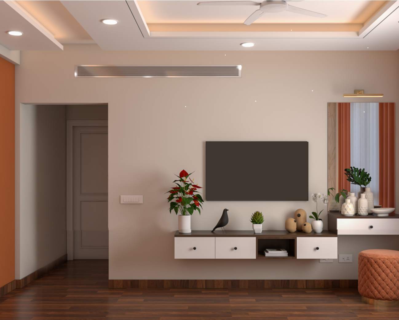 Spacious Modern Style Guest Bedroom With Sleek Interiors | Livspace