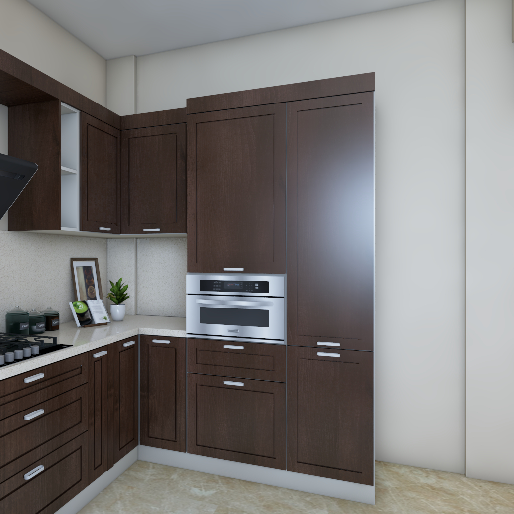 Modern U-Shaped Compact Kitchen With Sleek Interiors | Livspace