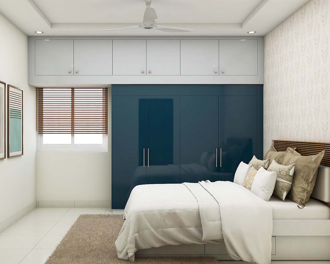 Contemporary Compact Guest Bedroom Styled With Simple Decor | Livspace