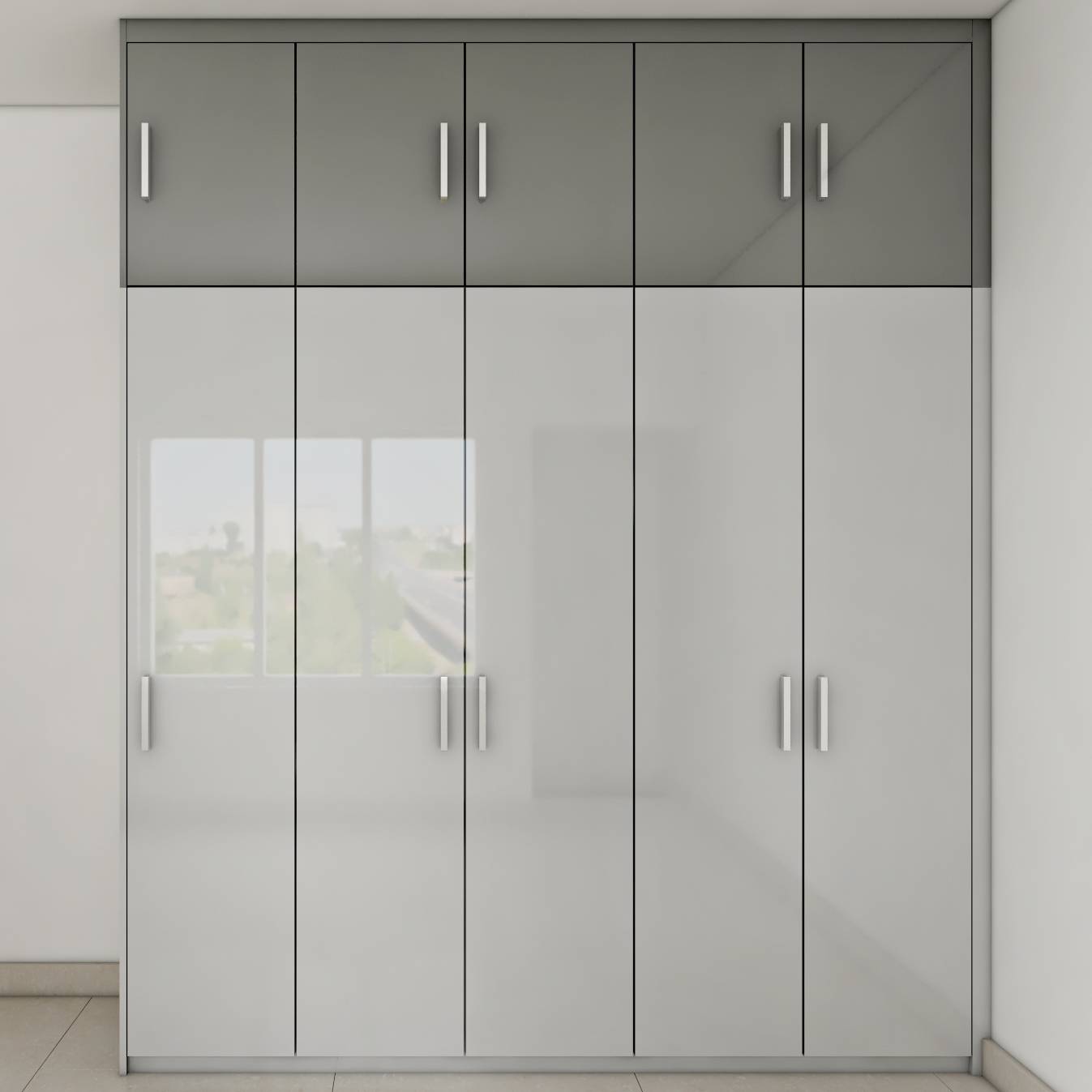 Grey Finished Modern Wardrobe Design Ideas | Livspace