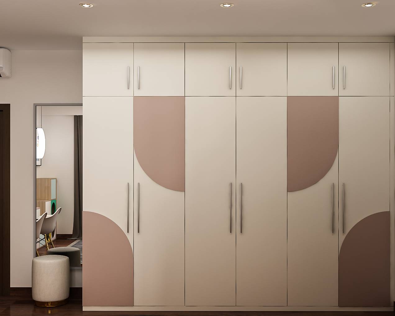 Modern Wardrobe Design With Loft Storage | Livspace