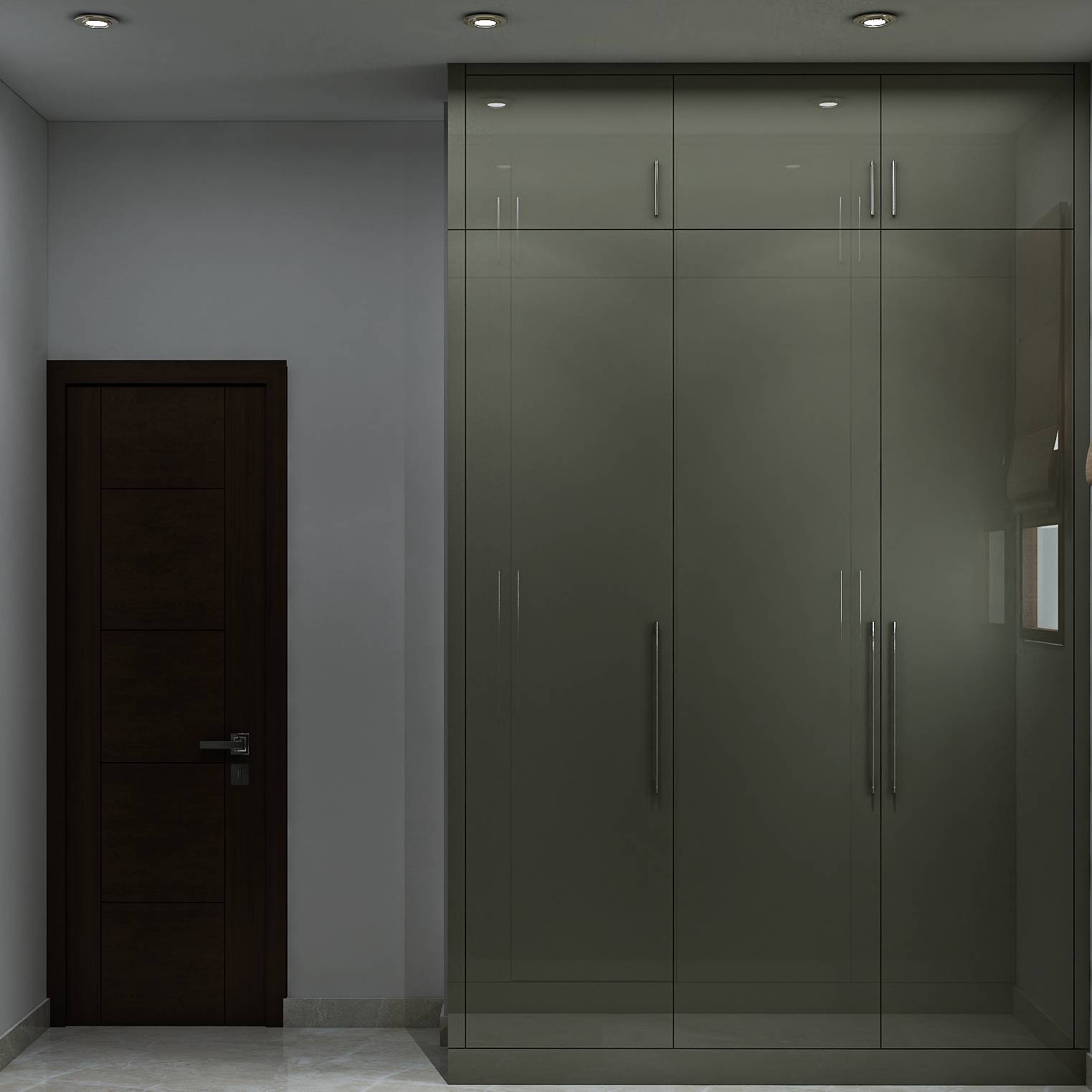 Modern Uni-Colour Wardrobe Design With Hinged Door | Livspace
